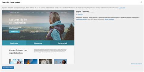 Demo Import Support Imithemes