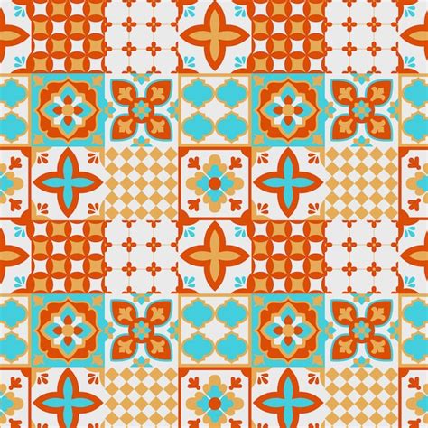 Premium Vector Flat Design Tile Pattern