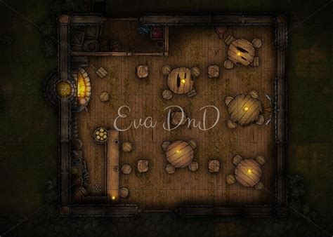 Dnd Dark Tavern Battle Map Etsy