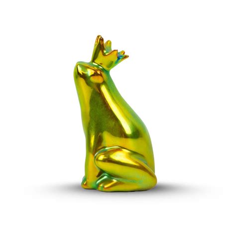Frog Zsolnay Ceramic Pecs Hungary Eosin Iridescent Glaze Collectible