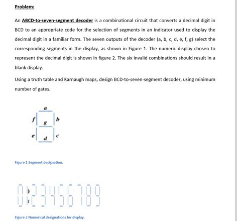 Solved Problem An ABCD To Seven Segment Decoder Is A Chegg
