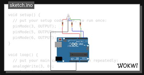 Led Rgb Wokwi Esp32 Stm32 Arduino Simulator