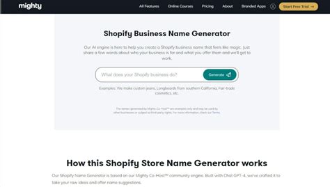 Name Your Business In 10 Seconds With Shopify Name Generator