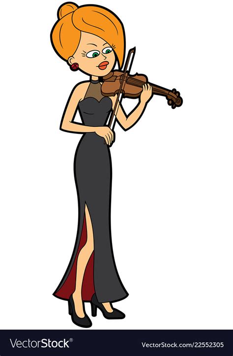 Stylish Woman Violinist Royalty Free Vector Image