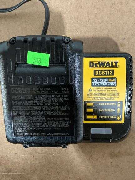 Dewalt Dcb12 12v 20vmax Lithium Ion Charger 1 Battery 1 Charger Metzger Property Services Llc