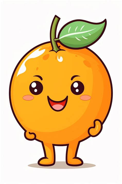Ai数字艺术拟人卡通橘子水果插画 众图网 花瓣网