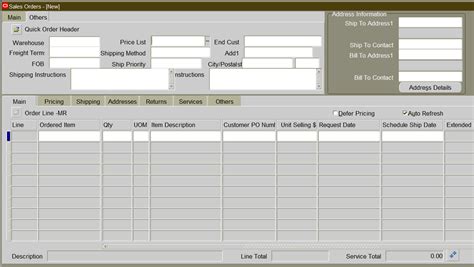 Displaying Defaulting Fob Terms And Freight Terms In Order Management