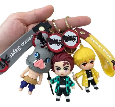 Chaveiro Demon Slayer Carro Bolsa Escola Pingente 3pc Parcelamento
