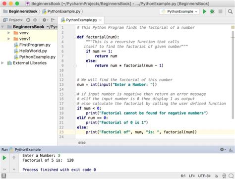 Python Program To Find Factorial Of Number