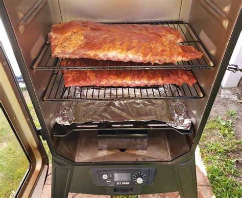 Two Racks Of Spareribs In The Pit Boss Vertical Pellet Smoker Pulled