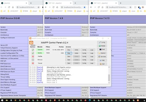 upgrade xampp ke php8 and pengaturan multi versi php