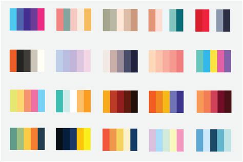 Color Palettes 1 20x5 Discover 20 Sets Of Vibrant Color Palettes 5 Unique Colors Each For