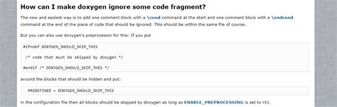 Conditional Compilation Doxygen Skip Ifdef Stack Overflow
