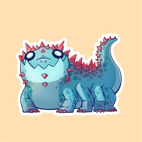 Basilisk Dnd Sticker Fantasy Wall Art Cartoon Dragon Dungeons And