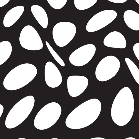 Abstract Big Polka Dot Wavy Distort Pattern On Black Background