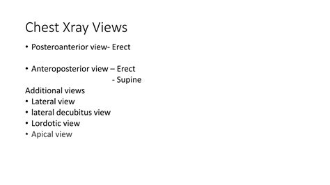 Chest Radiography Positioning And Techniquepptx