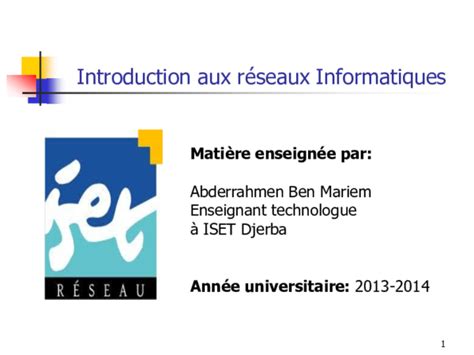 Pdf Cours Réseaux Iset Jerba Couche Physique