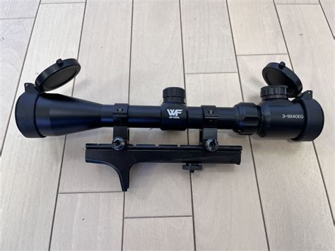 Wf ライフルスコープ 東京マルイ 純正スコープ マウント 3 9×40 レティクル発光 M16a1 A2 A3 M4 M733 キャリン
