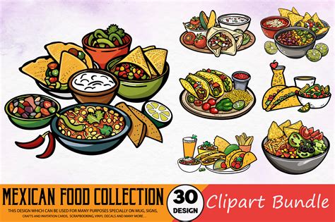Mexican Food Collection Clipart Bundle Graphic By Regulrcrative