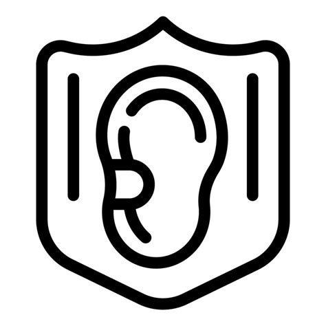 Ear Protection Shield Icon Representing Hearing Safety 47050062 Vector