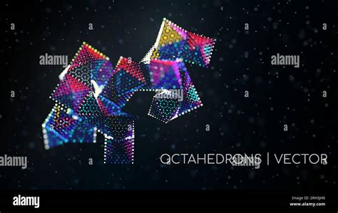 Abstract Crystalline From Octahedrons Compound Micro Dimensional