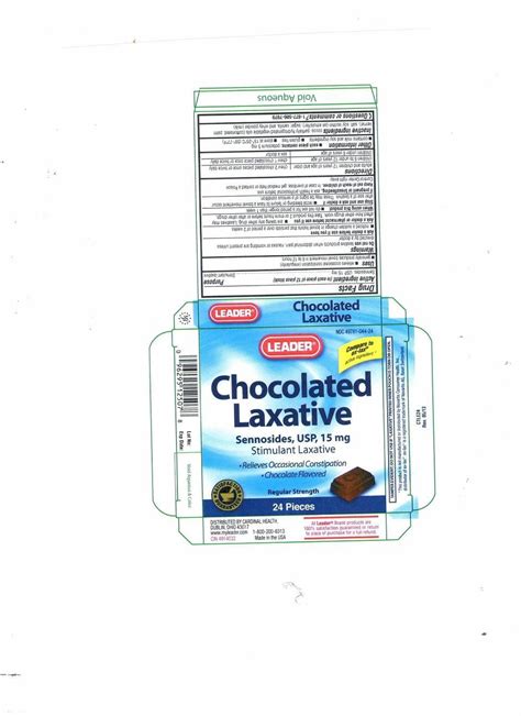 Chocolated Laxative Tablet Chewable Cardinal Health Leader