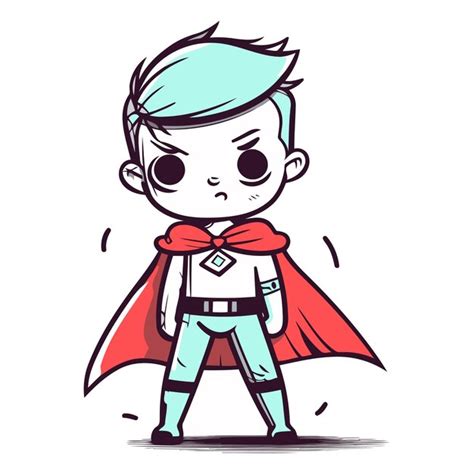 Premium Vector Superhero Boy Of A Little Boy In Superhero Costume