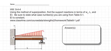 solved name hw 9 4 4 using the method of superposition