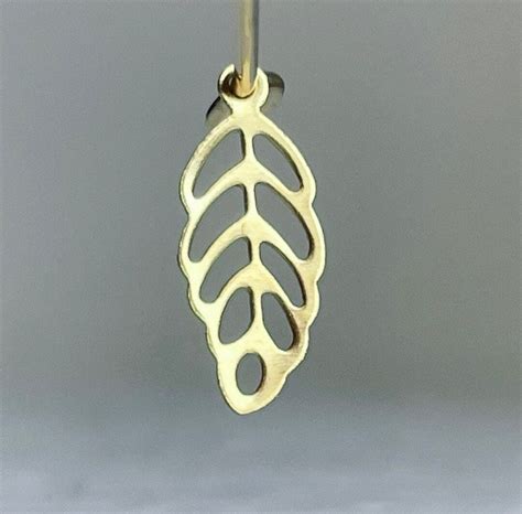 Gold Plated Brass Leaf Pendant Charms Pendants Petite 13mm 30 Etsy