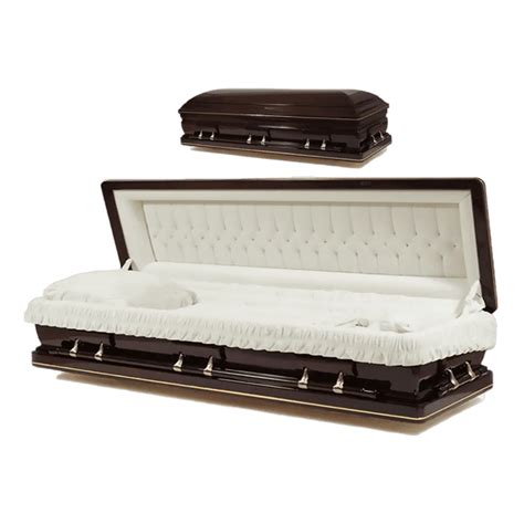Madison Cherry Casket Full Couch Discount Caskets Discount Caskets