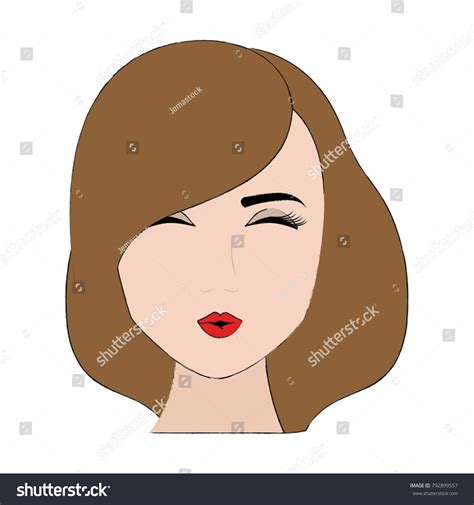Sexy Woman Face Cartoon Stock Vector Royalty Free 792899557 Shutterstock