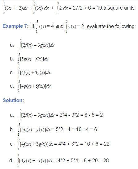 Introduction To Integration Properties Of Definite Integrals Chitown Tutoring