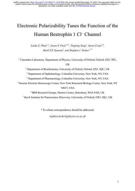 Pdf Electronic Polarizability Tunes The Function Of The Human