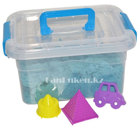 Кинетический песок для детей маленький, живой песок (голубой): продажа ...