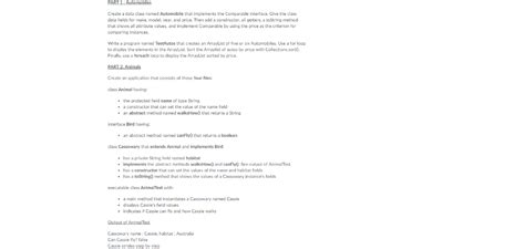 Solved Create A Data Class Named Automobile That Implements