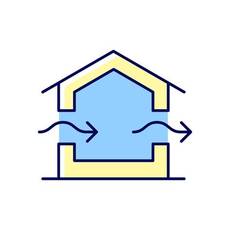 Ventilation System Rgb Color Icon Providing Natural Ventilation In