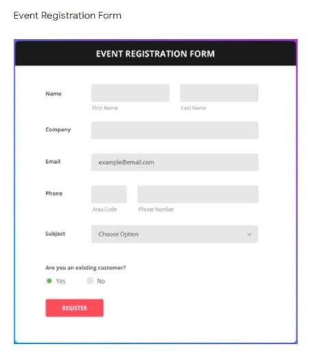 Solved Create The Event Registration Form User Interface