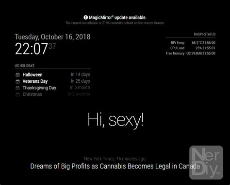 Howto Node Red Magic Mirror Display Data From Node Red On The