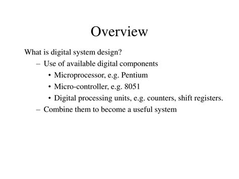 PPT Digital System Design PowerPoint Presentation Free Download ID 3407001