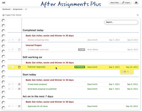 Assignments Plus Module For Activecollab Singe Page Work View Gtd