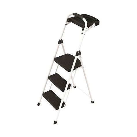 Lift Ladders 3 Step Steel Ladder With Folding Tray