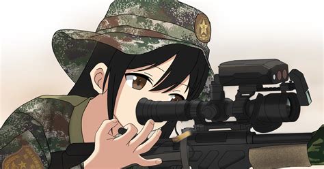 Female Soldier Peoples Liberation Army Armed Young Ladies Cslr4