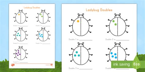 Ladybug Doubling To Ten Activity Math Resource Twinkl