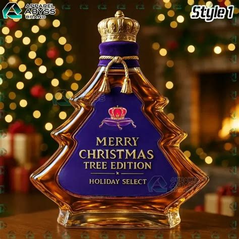 Crown Royal Christmas Tree Edition Whiskey Bottle Apparel Abyss Brand