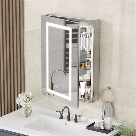 24 X 30 Lighted Medicine Cabinet Defog Mirrors Recessed And Surface