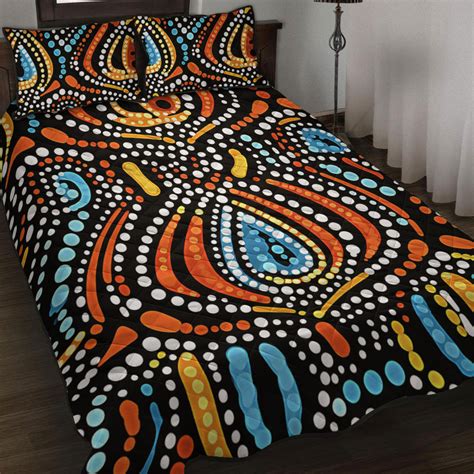 Australia Aboriginal Quilt Bed Set Traditional Australian Aboriginal