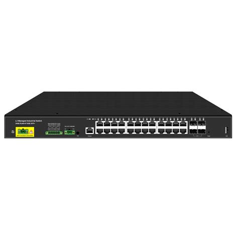 24 Ports Industrial Network Poe Switch Acdc Redundancy 10g Uplink 24