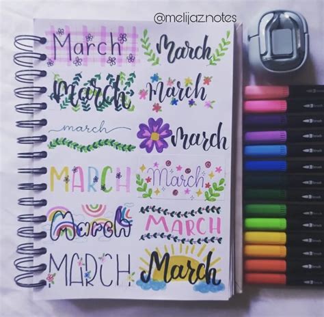 28 Best March Bujo Header To Use For Your Journal Atinydreamer