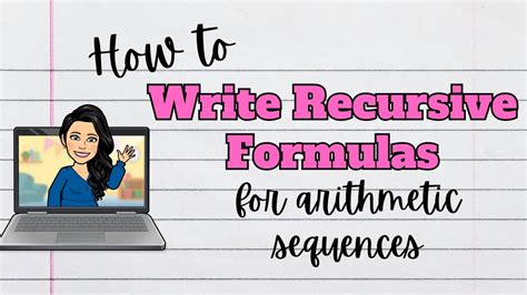 Write Recursive Formulas for Arithmetic Sequences - YouTube