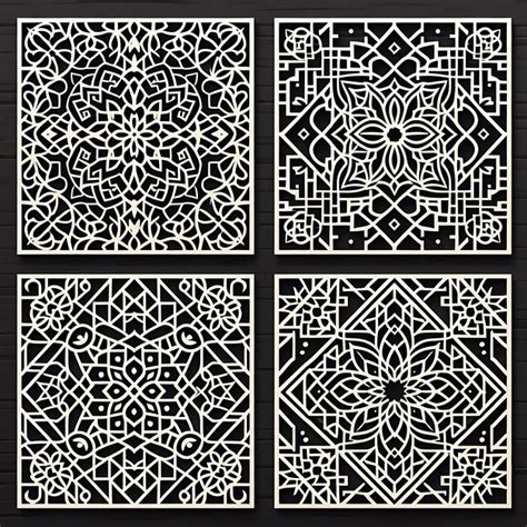 Geometric Pattern Templates For Grill Panels Premium Ai Generated Image